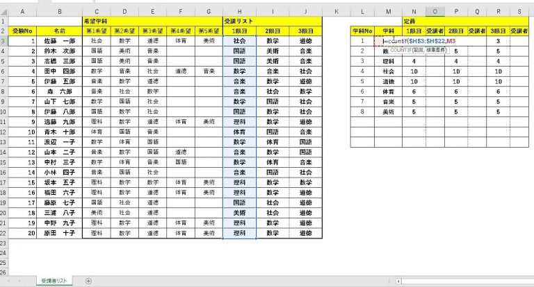 【Excel】定員が決まっている授業を生徒へ第5希望までを取って各限目ごとに自動的に割り振ってみる[PART2]条件付き書式 | eguweb(エグウェブ)