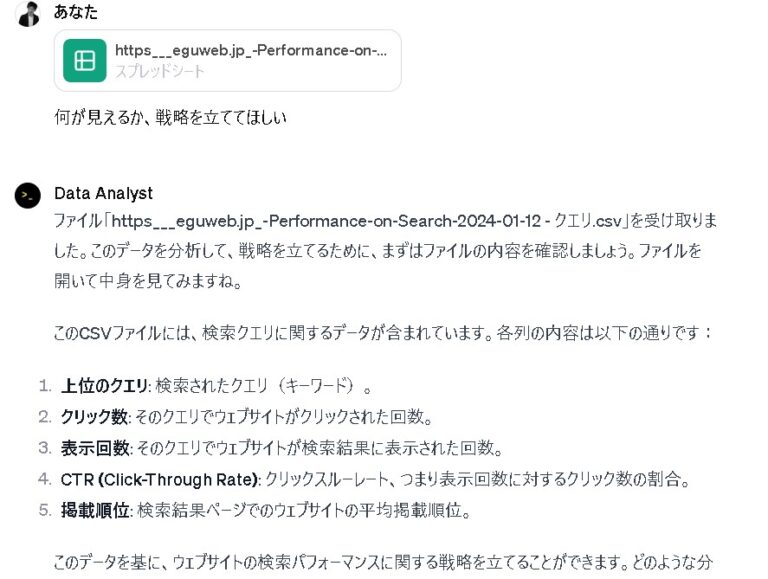 【ChatGPT Plus】Data Analyst｜データ分析に特化した拡張機能 | eguweb(エグウェブ)
