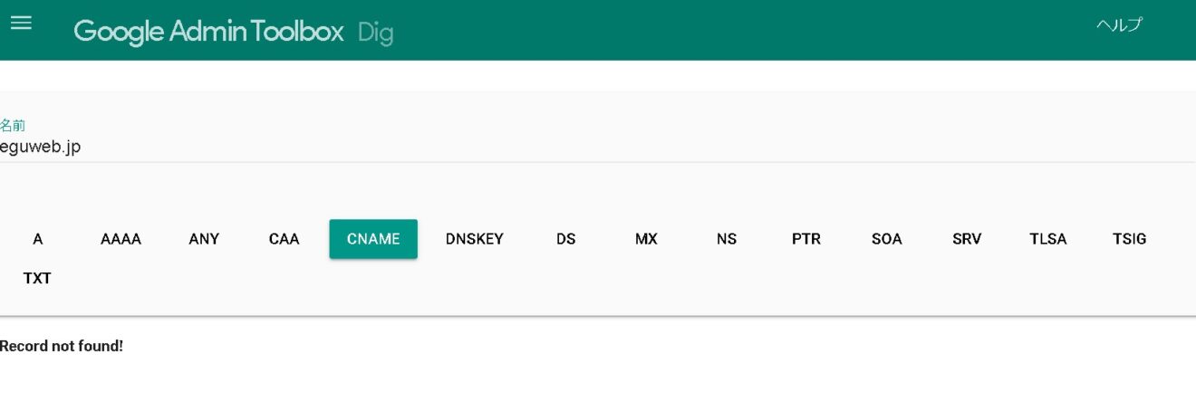 Google Admin Toolbox Dig｜ドメインのDNSレコードを確認できる便利ツール | eguweb(エグウェブ)