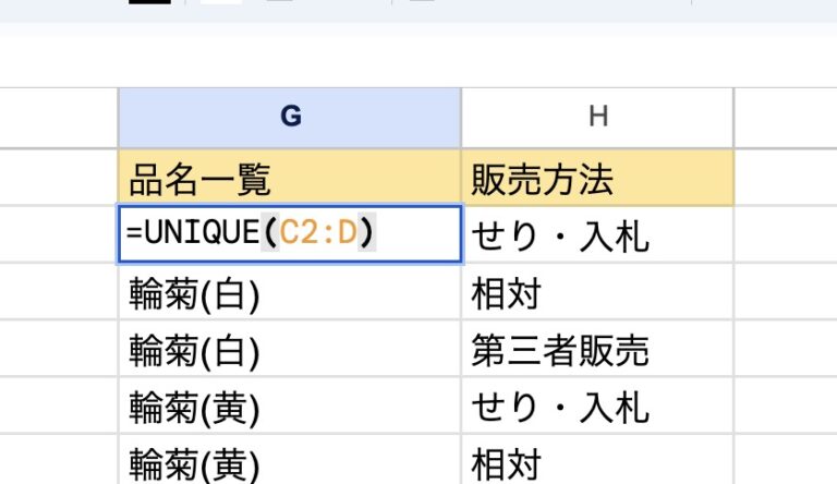 【スプレッドシート】UNIQUE関数｜重複データを削除する便利な関数 | eguweb(エグウェブ)